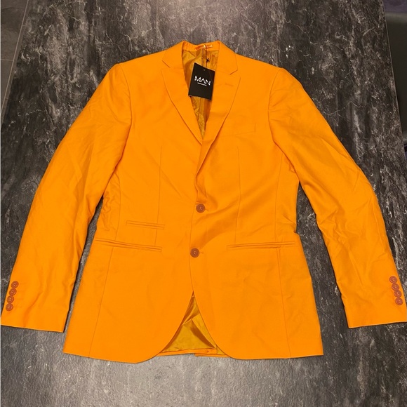 Boohoo | Pants | Boohooman Mens Orange Blazer Pants Set | Poshmark